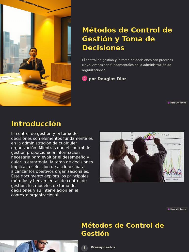 Metodos de Control de-Gestion-y-Toma de Decisiones | PDF | Toma de decisiones | Planificación