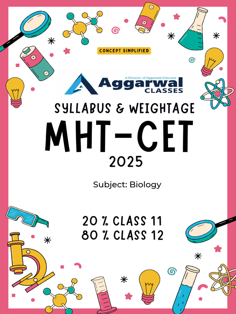 MHT-CET Biology Syllabus 2025 | PDF