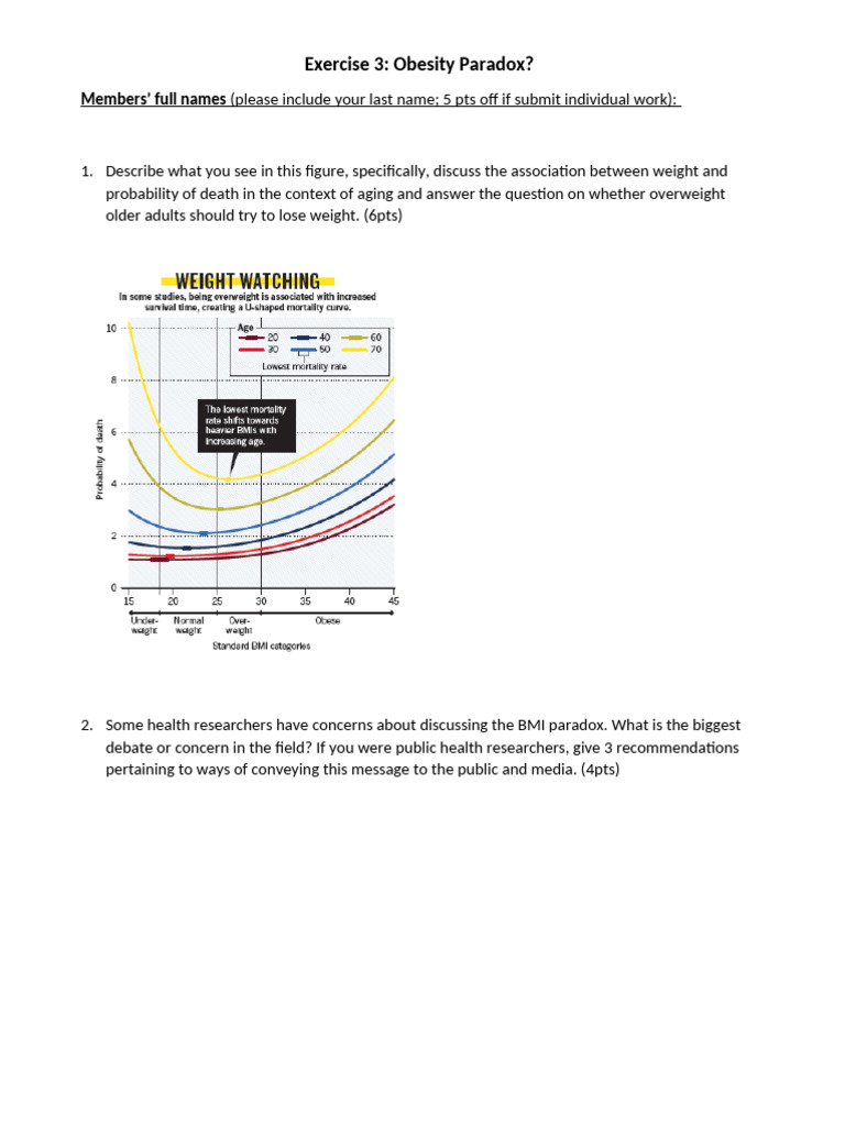 Exercise 3_Obesity paradox | PDF