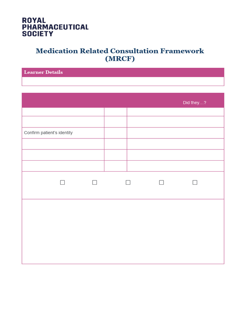Medicines Related Consultations Framework (v2021) | PDF | Health ...
