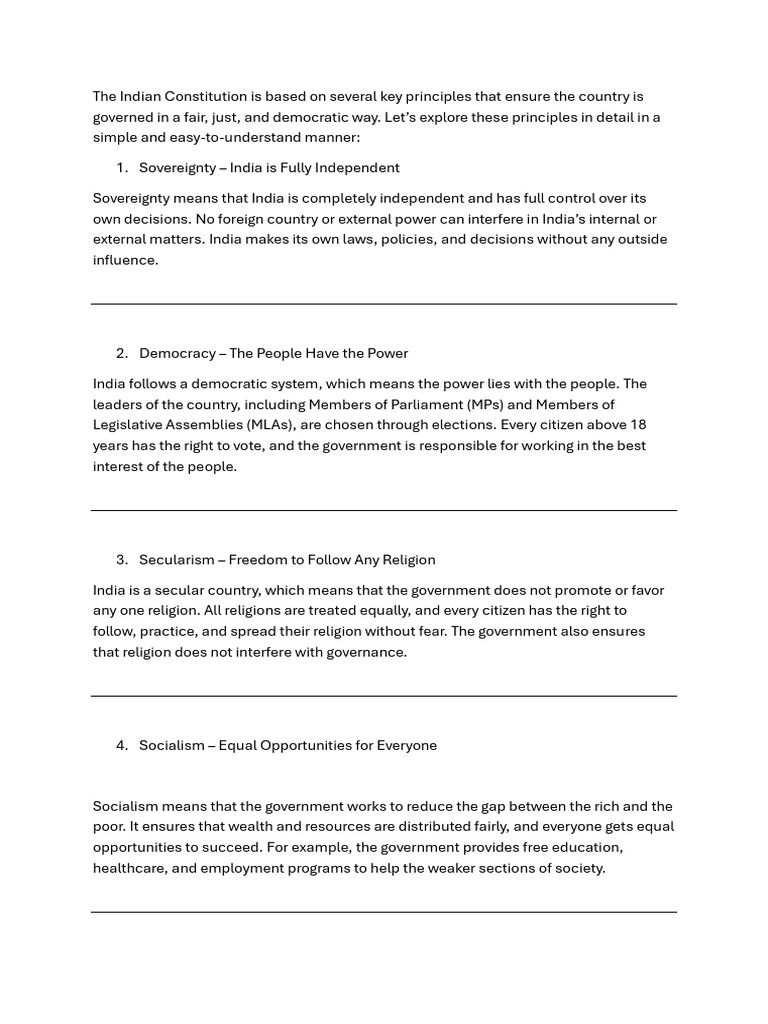 Principles of Constitution | PDF | Democracy | Political Ideologies