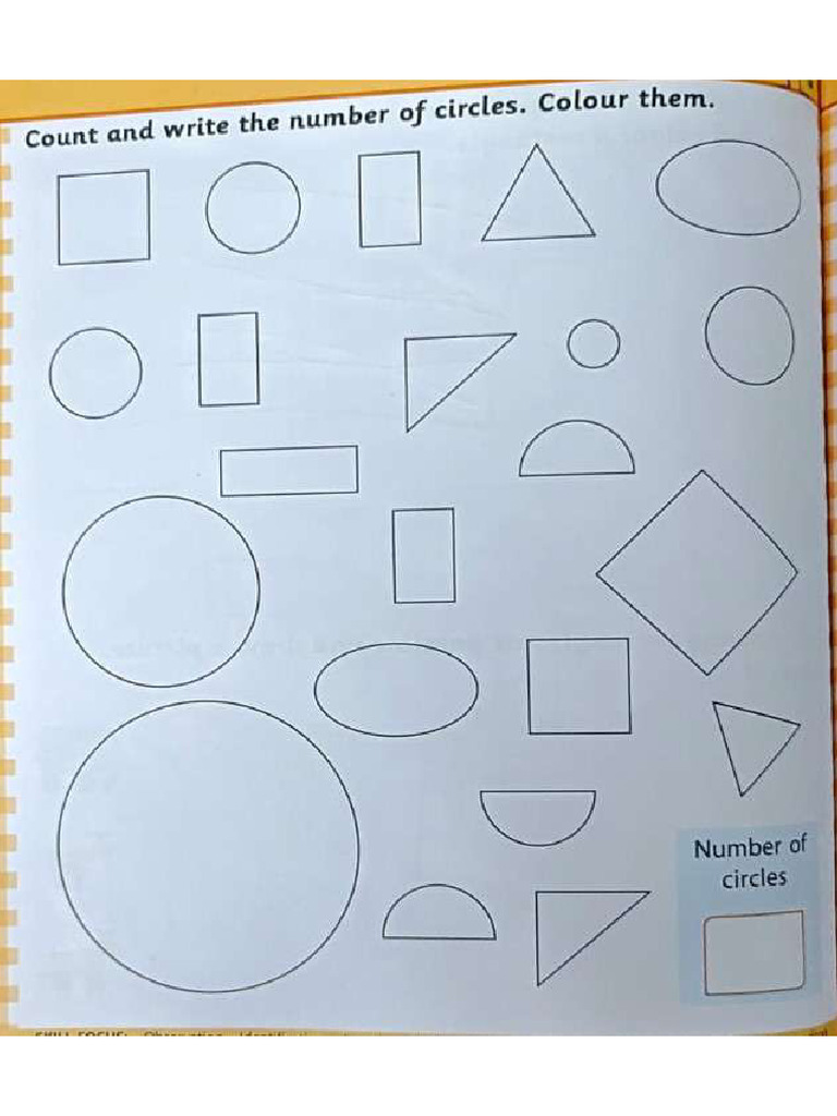 Count and Write The Name of Circles - Colour Them | PDF