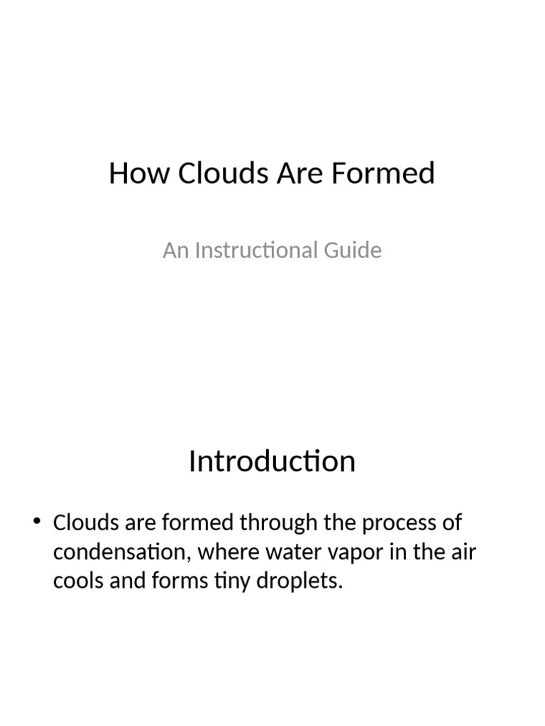 How Clouds Are Formed | PDF