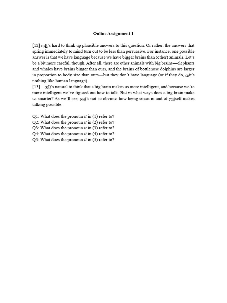 Online Assignment 1 | PDF