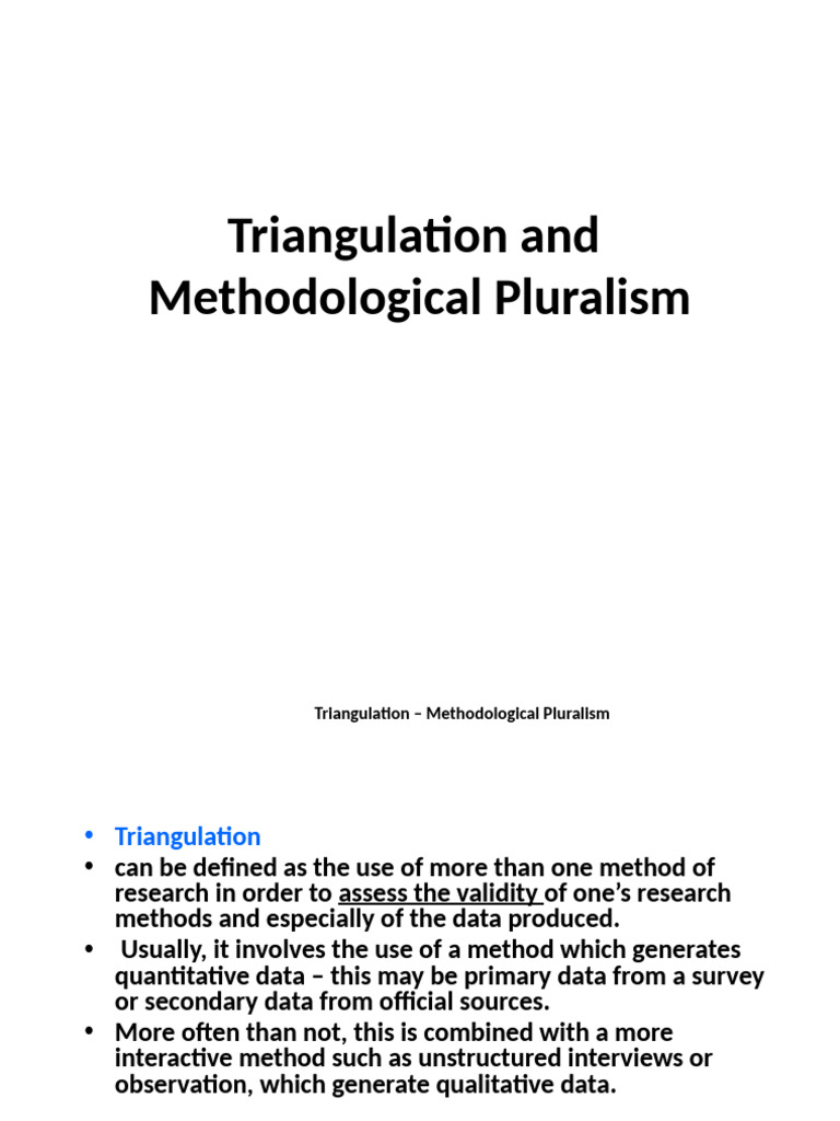 8 Mehtodological Pluralism | PDF | Methodology | Science