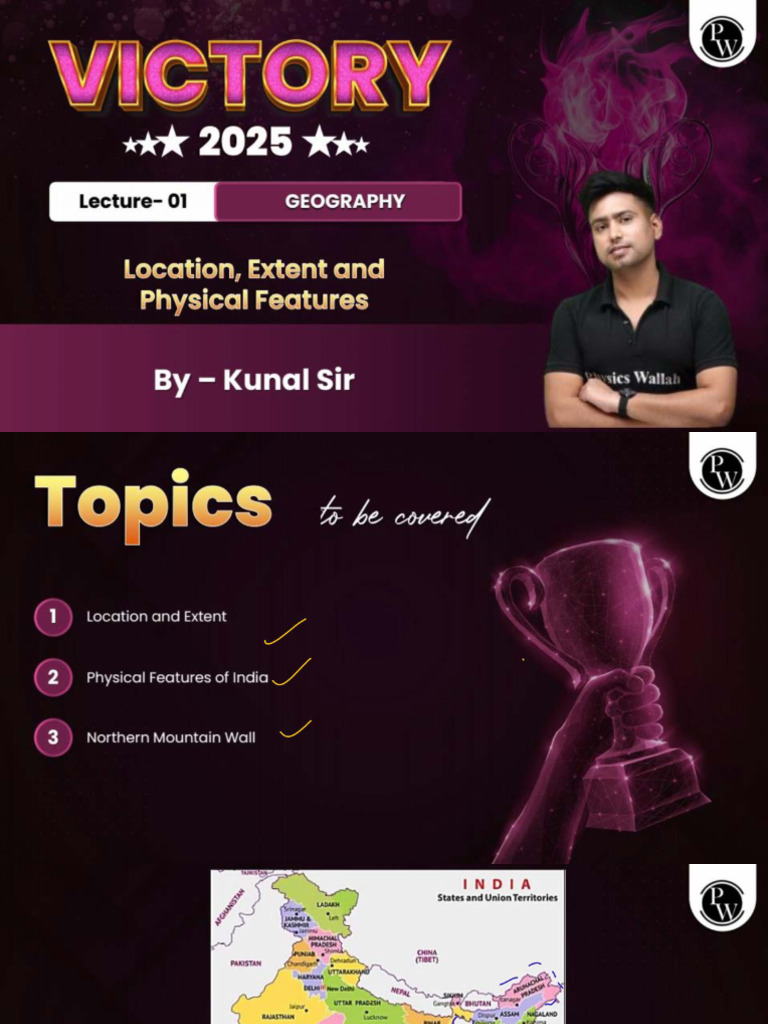 Location Extent and Physical Features 01 - Class Notes - Victory 2025 | PDF