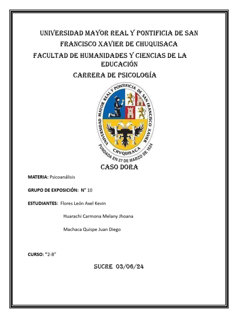 CASO DORA | PDF | Sigmund Freud | Jacques Lacan