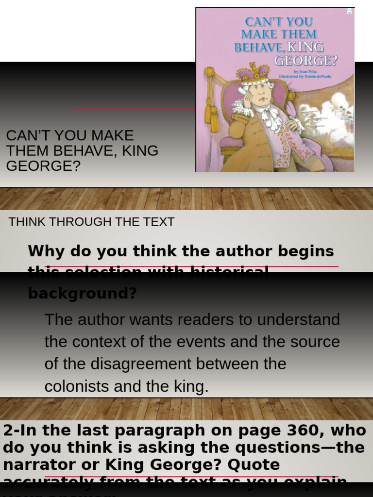 King George's Taxation Dilemma | PDF