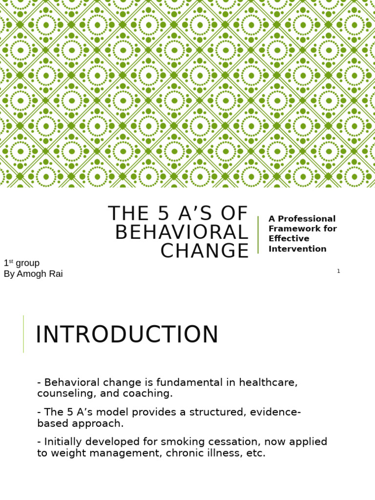 5as - Behavior - Change - Final - Best Yet | PDF