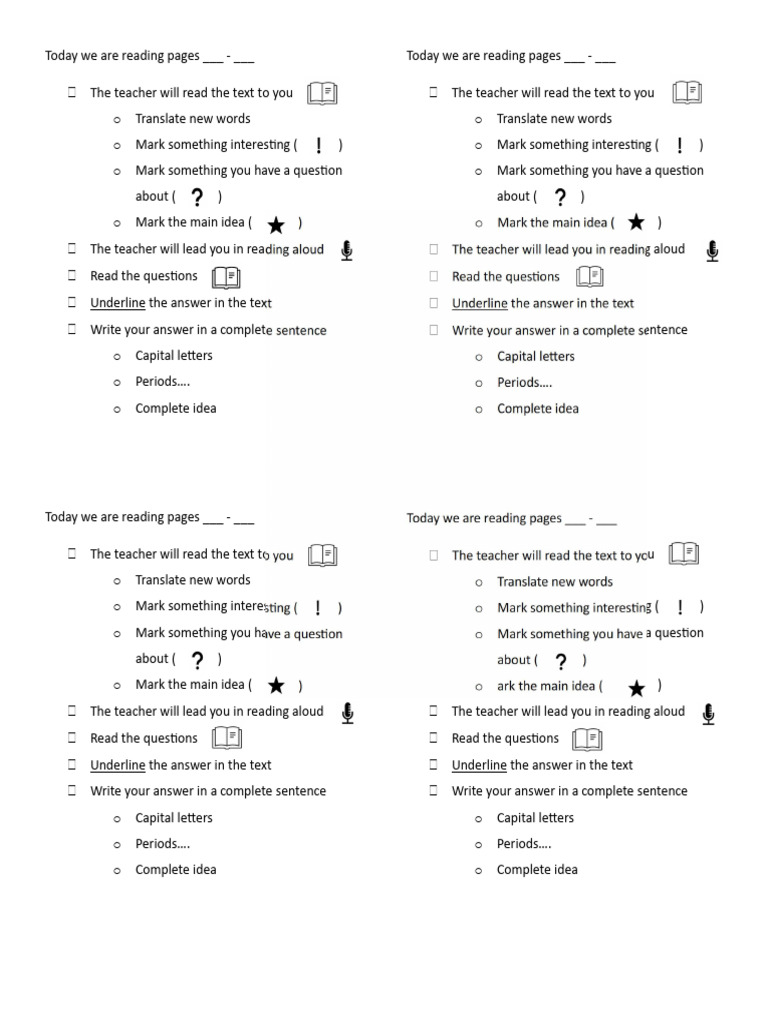 Independent Reading Checklist | PDF