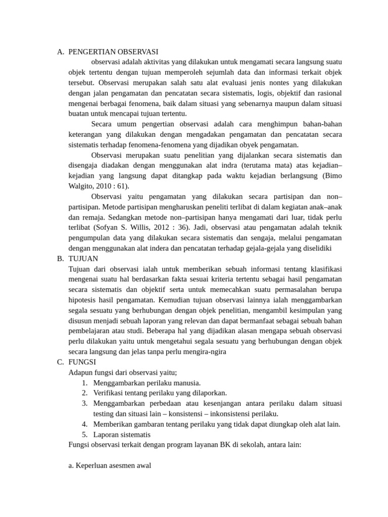 OBSERVASI | PDF