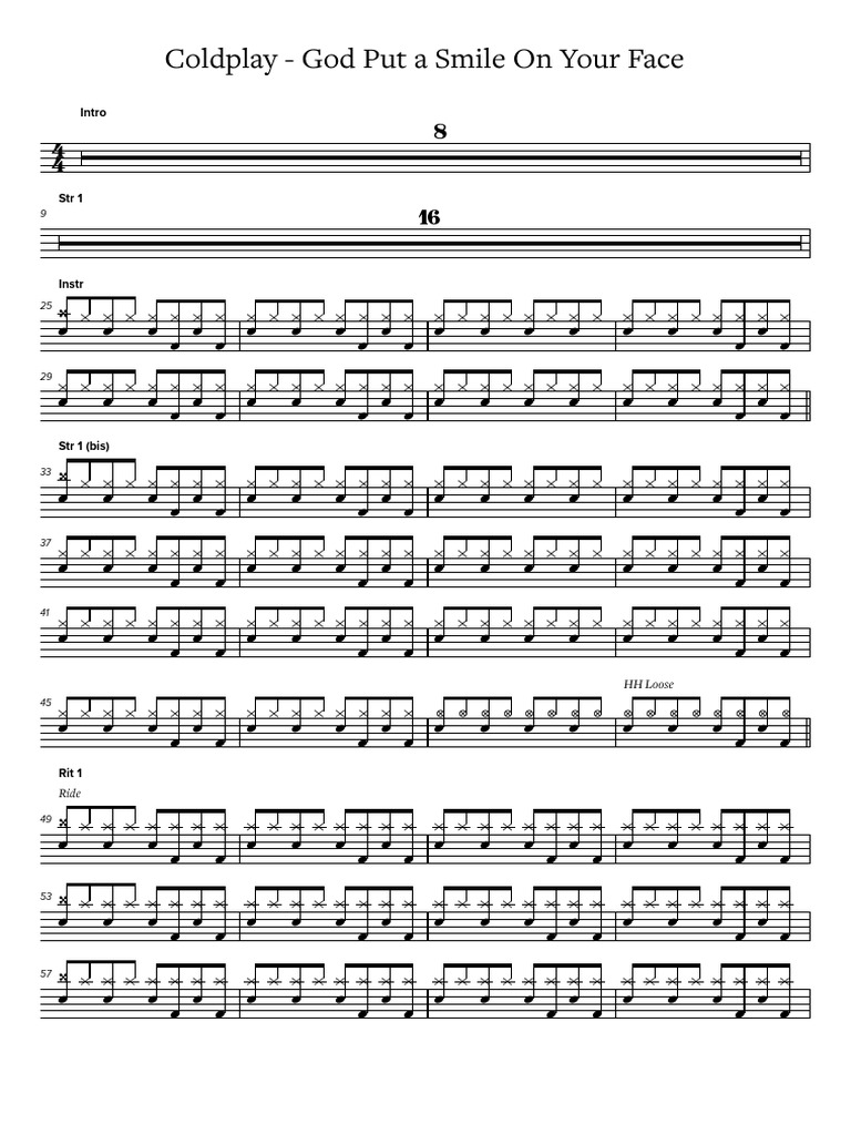 Coldplay - God Put A Smile On Your Face | PDF