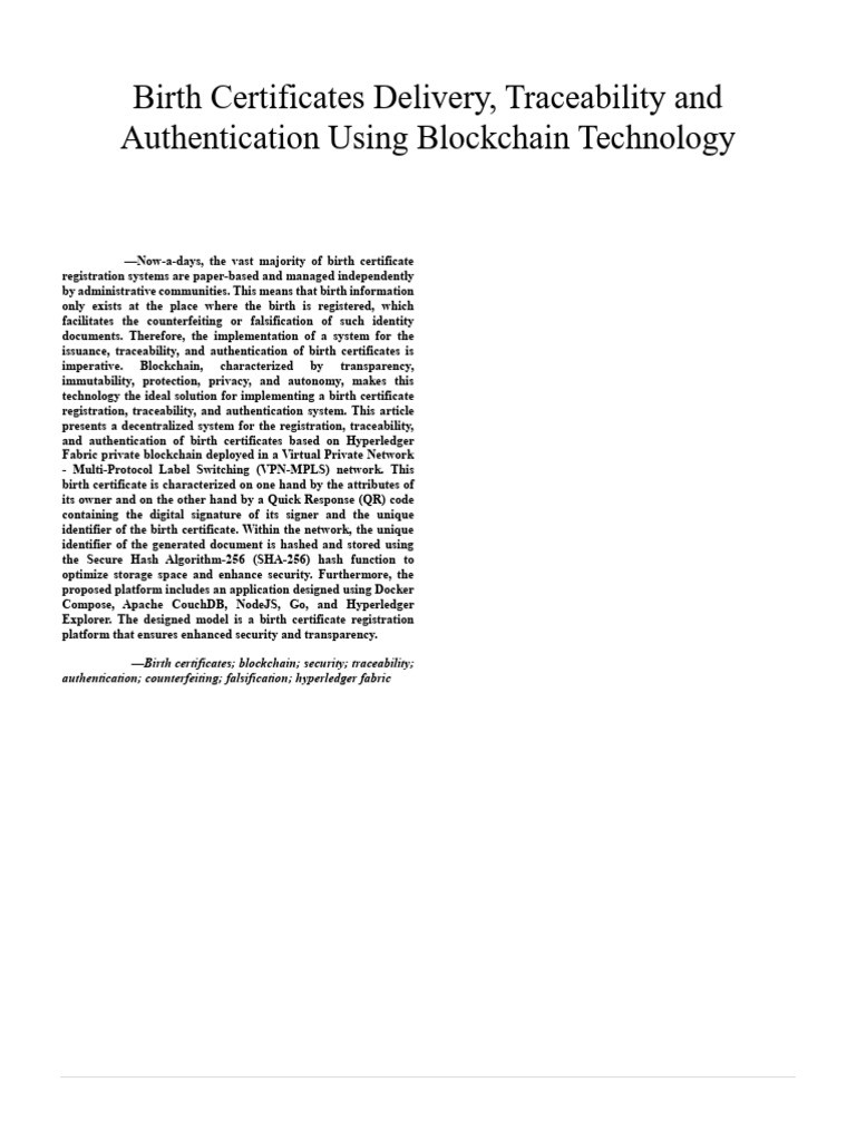 2 - Paper 57-Birth Certificates Delivery Traceability and ...