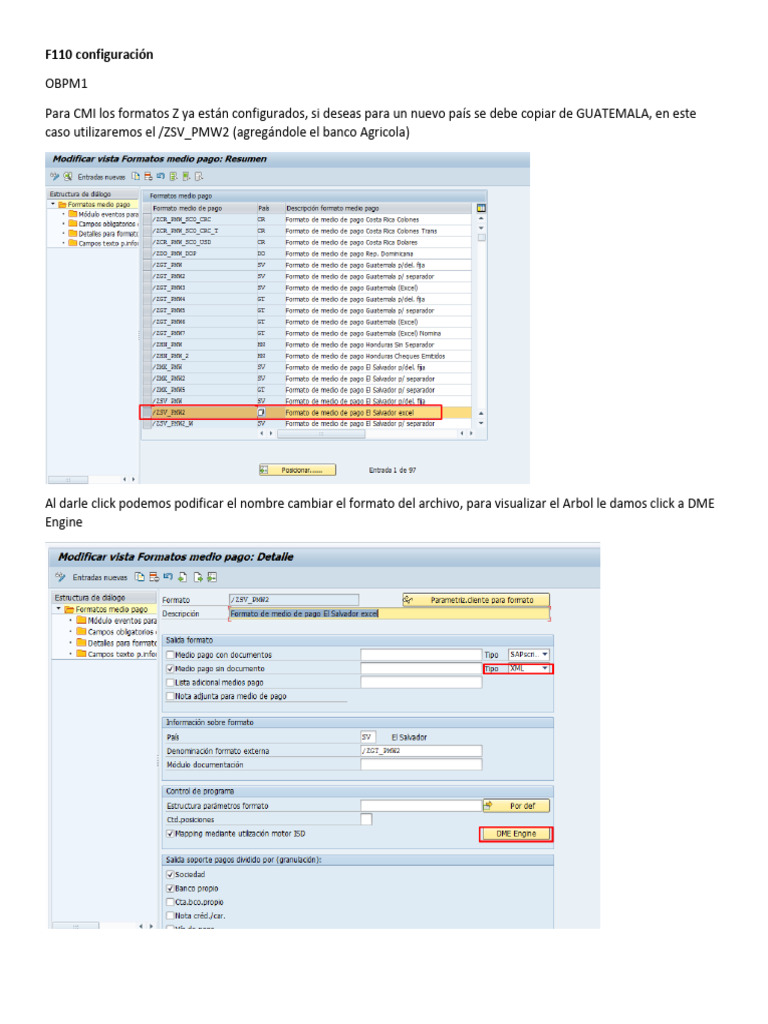 F110 Configuración | PDF