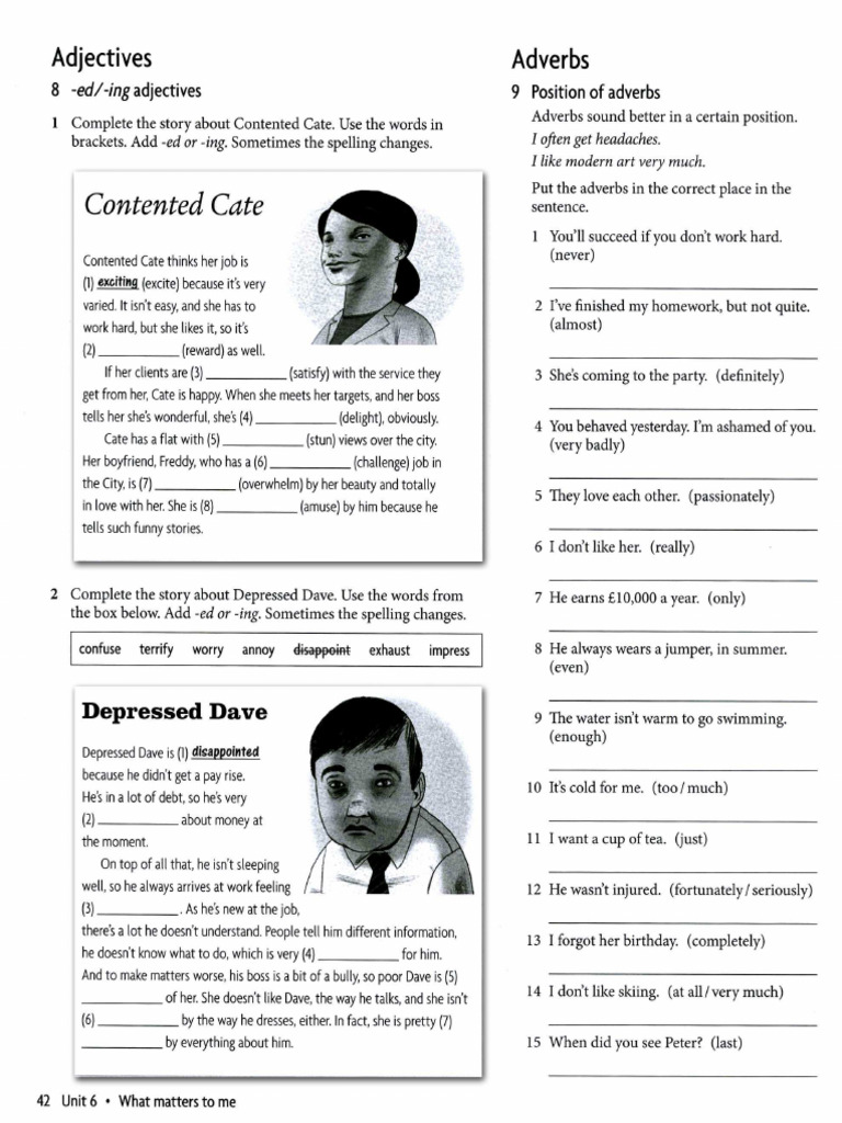 Adjectives ED:ING | PDF