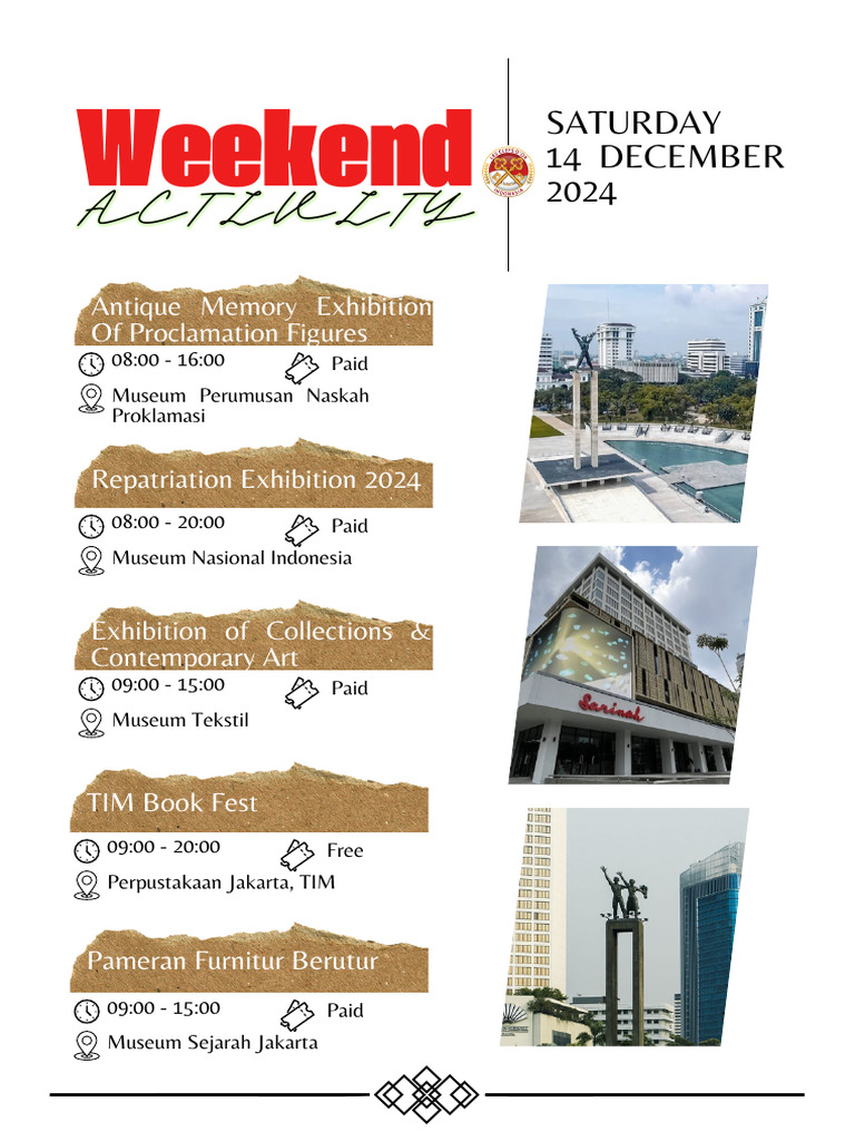 Jakarta Weekend Events: Dec 14-15, 2024 | PDF