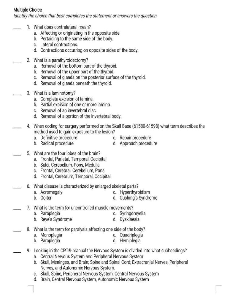 Surgery 6 Series Part 1 Nervous System | PDF