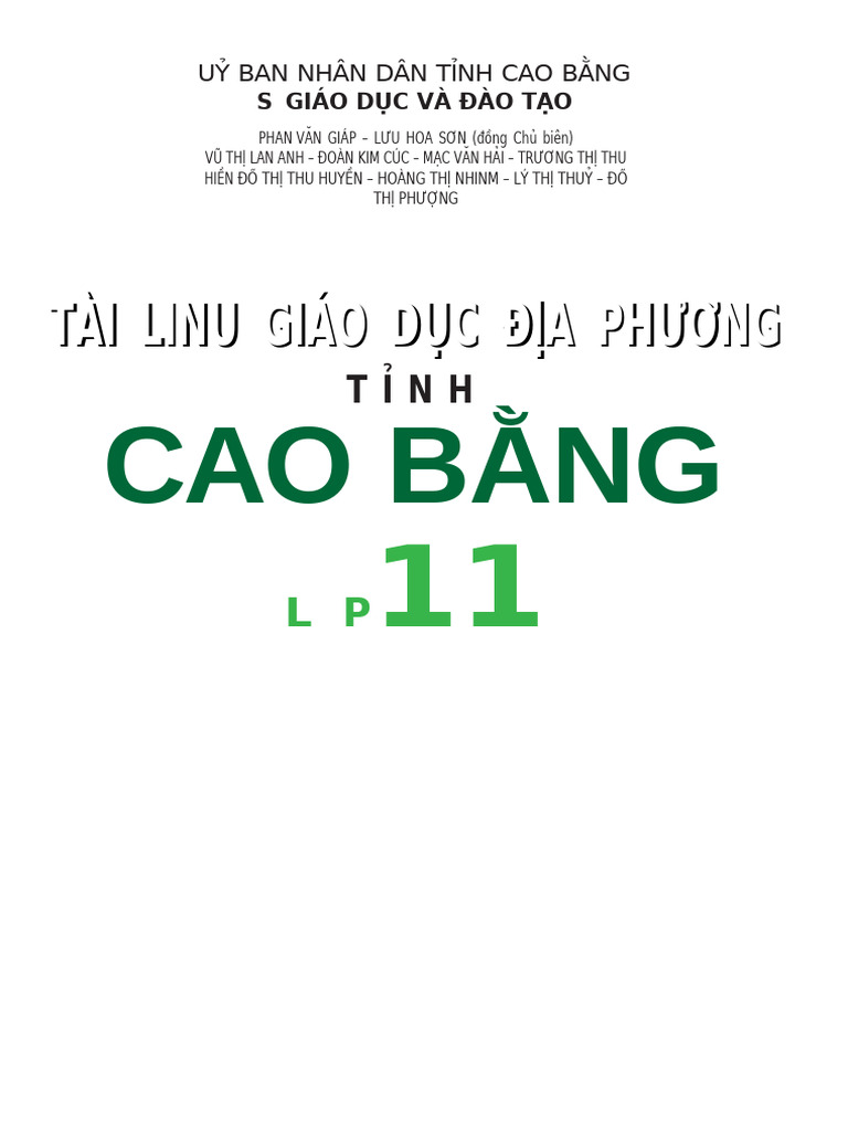 TL Dia Phuong Lop 11 Cao Bang Chuyen File BTV 10-11-2023 | PDF