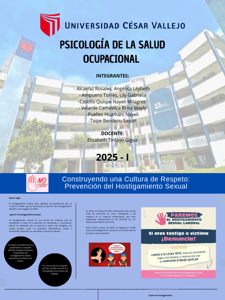 Infografía G5 - Sesión 6 | PDF | Acoso | Acoso sexual