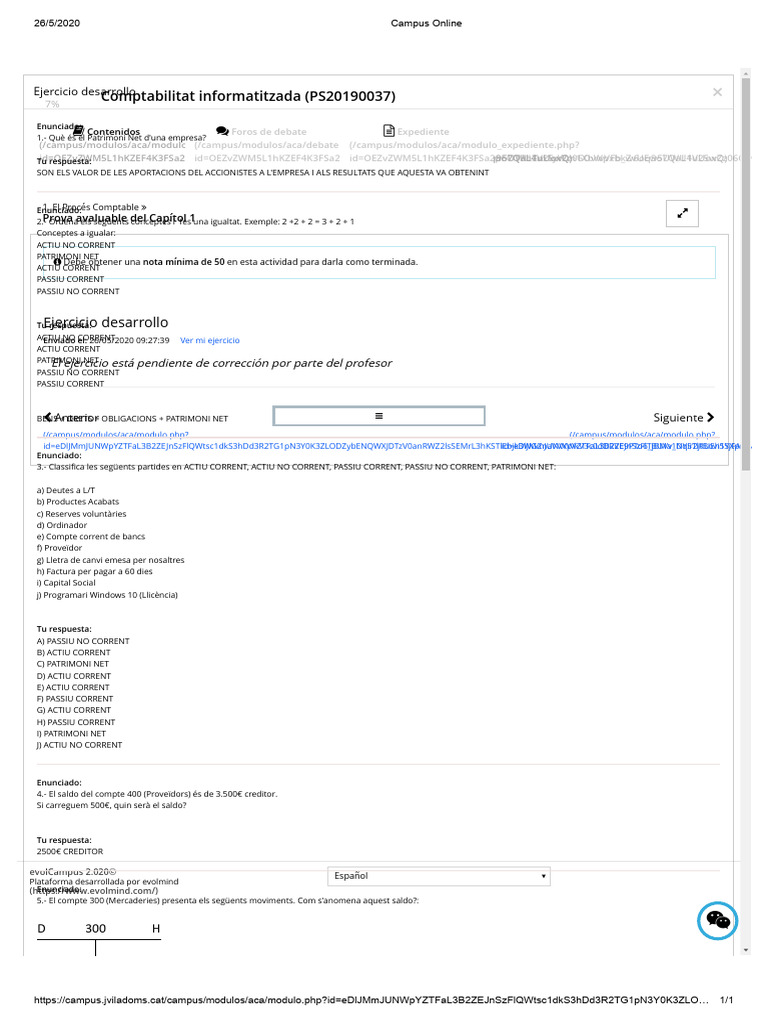 Prova Evaluable Del Capitol 1 | PDF