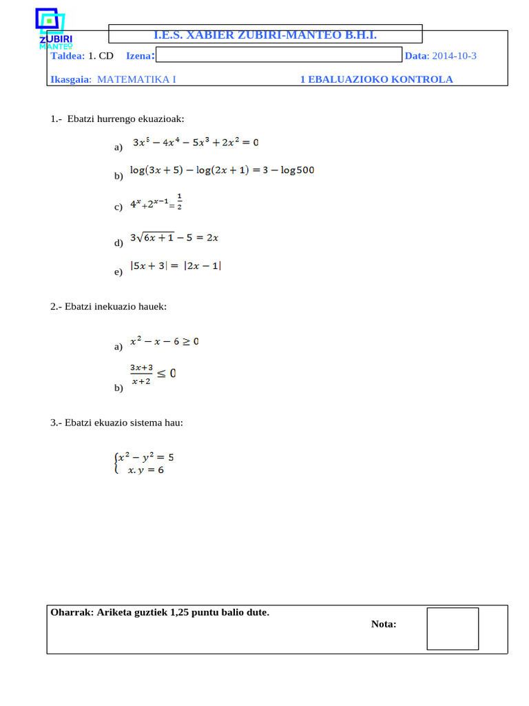 1 - Ebal - Kontrola - 1 - CD - 14-10-3 - Bis 2 | PDF