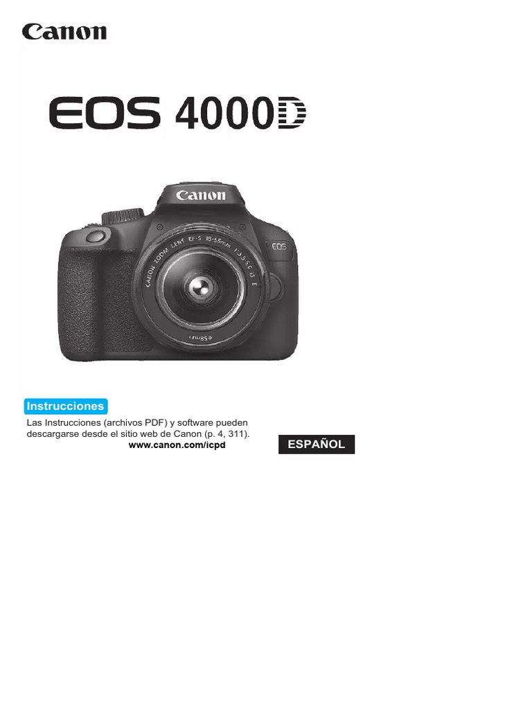 Manual Canon EOS 4000D (Español - 322 Páginas) | PDF