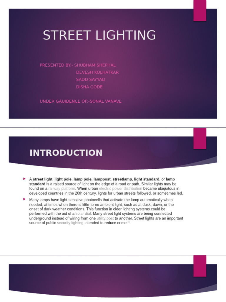 Understanding Street Lighting Systems | PDF