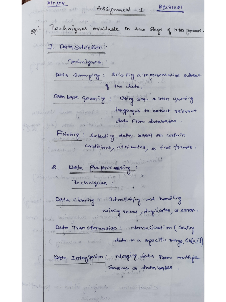 BP231021 Data Mining Assignment | PDF