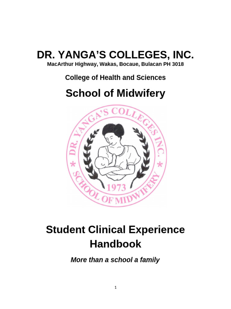MIDWIFERY STUDENT CLINICAL EXPERIENCE HANDBOOK | PDF | Midwife | Childbirth