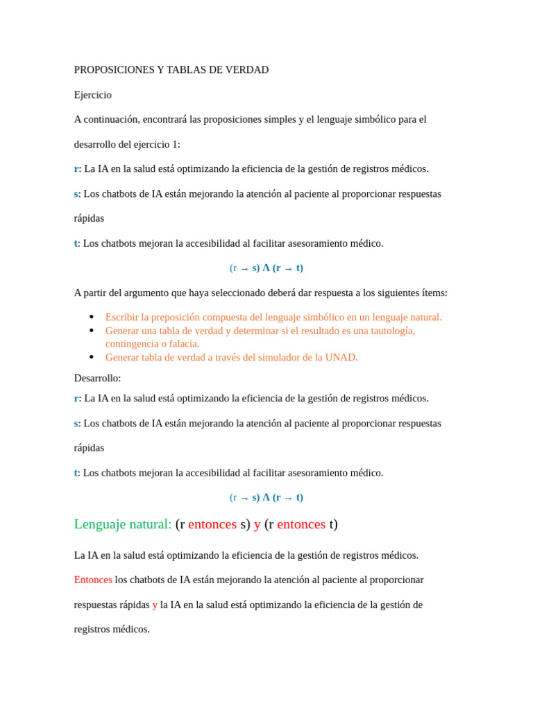 Ejercicio Actividad 1 | PDF | Sintaxis (Lógica) | Lógica matemática