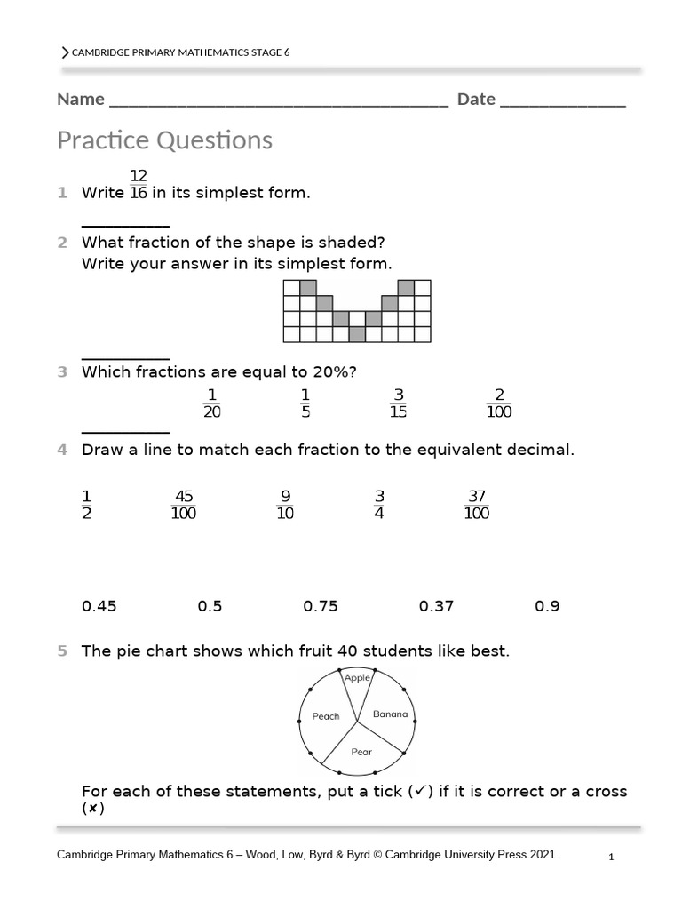 Unit 6 Practice Questions | PDF