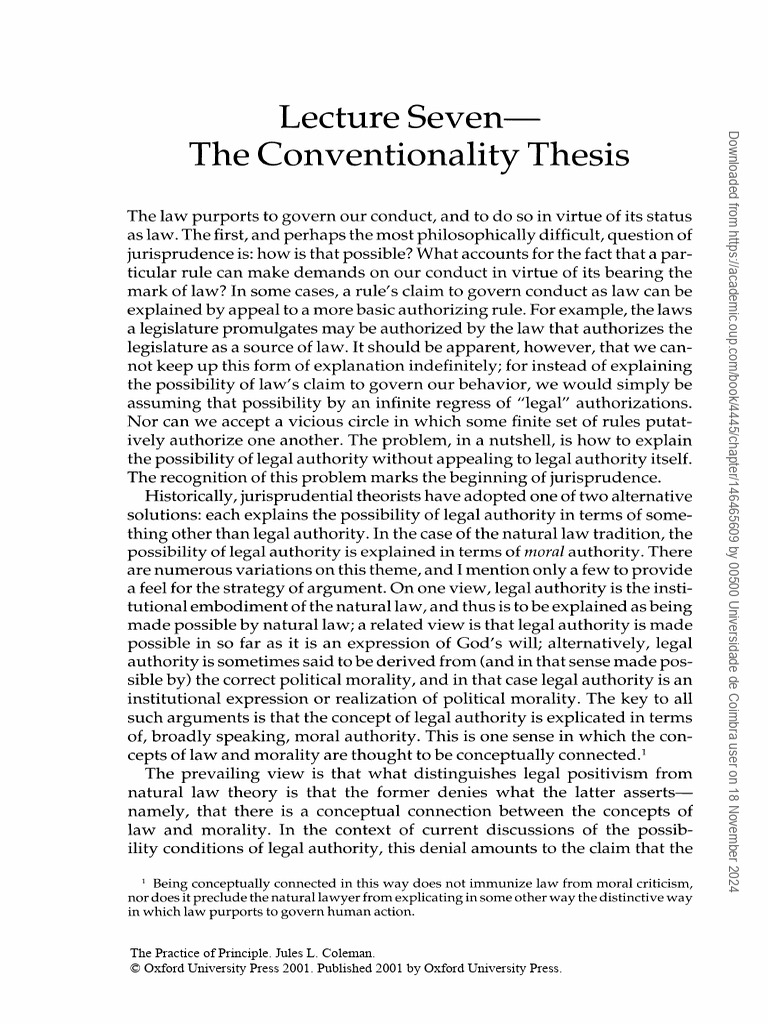 Capítulo 7 - The Conventionality Thesis | PDF