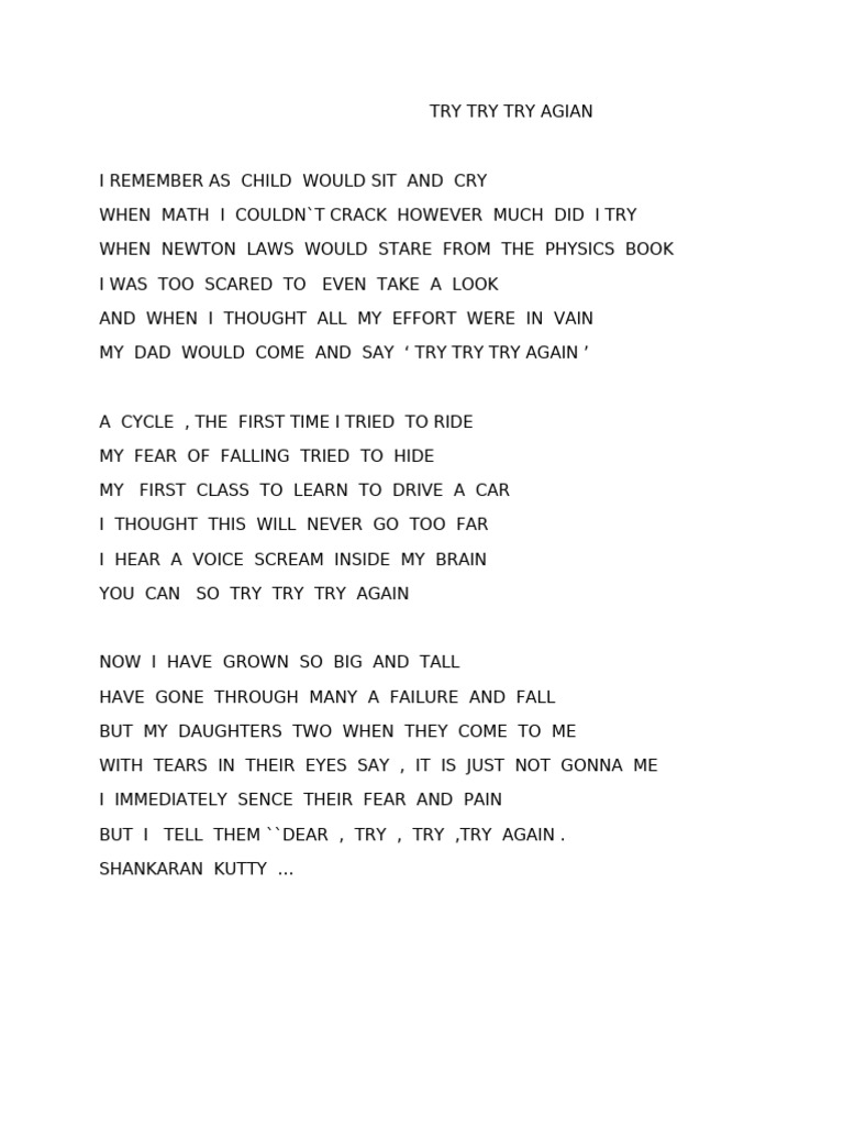 Try Try Try Again2 | PDF