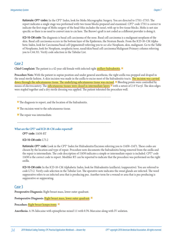 Case Studies Medical-Coding-Training | PDF | Skin | Surgery