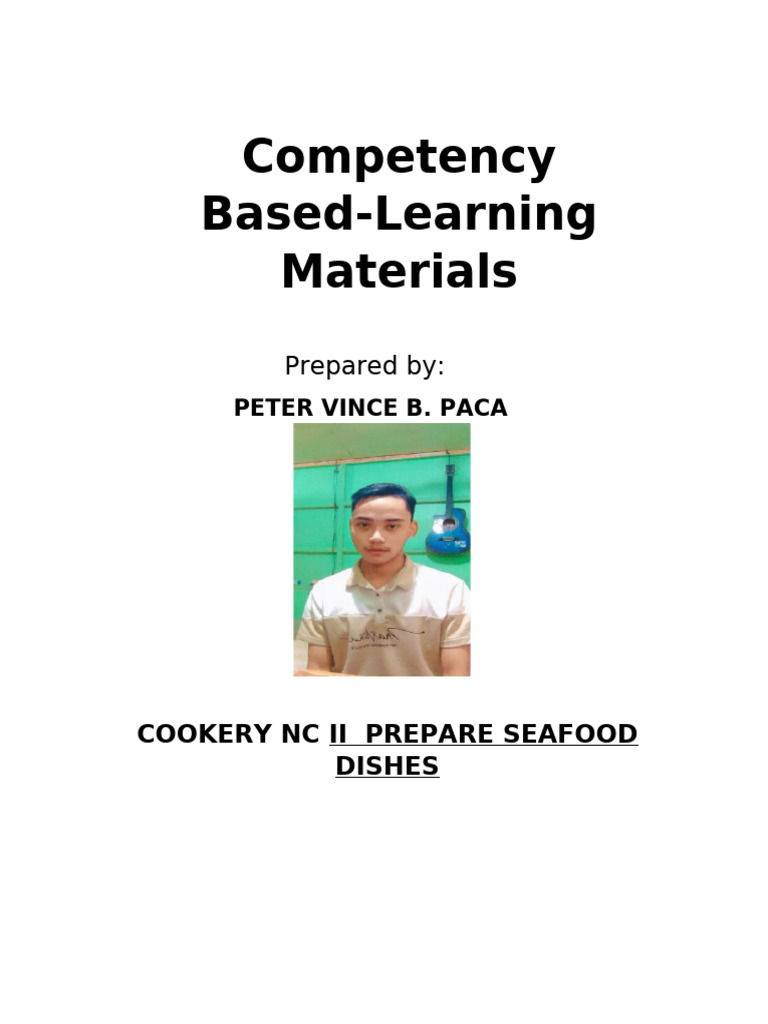 PED 14 Supervised Work-Based Training (Content Module) | PDF | Cooking | Seafood