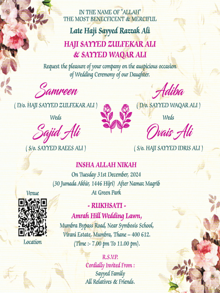 Samreen W Sajid & Abida W Ovais Ali (Whatsapp) | PDF