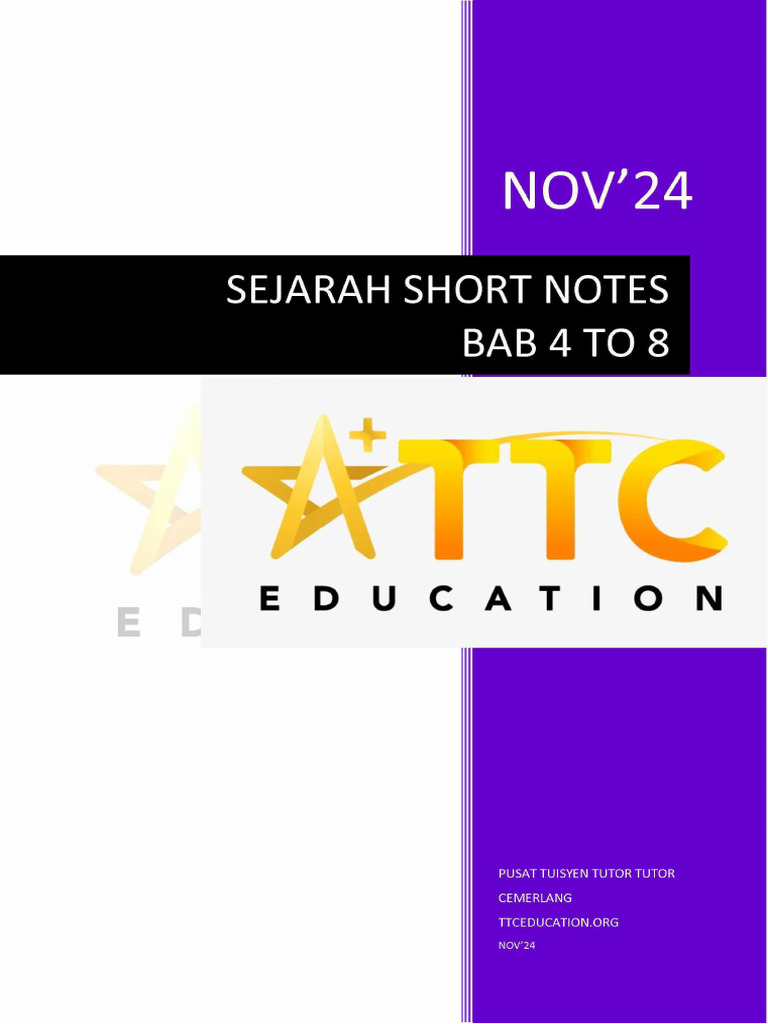 Short Notes B4-8 -NOV 2024 (s) | PDF