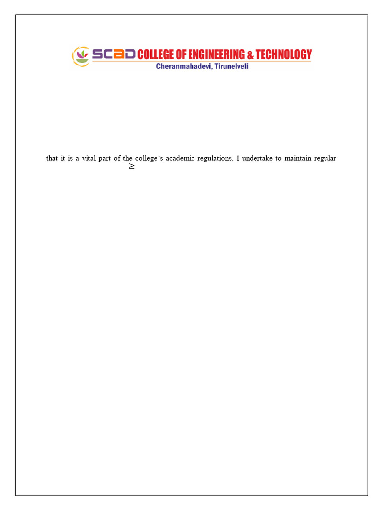 Attendance Declaration Form | PDF