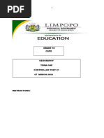 Grade 10 Geography Map Work Task | PDF | Map | Stratosphere