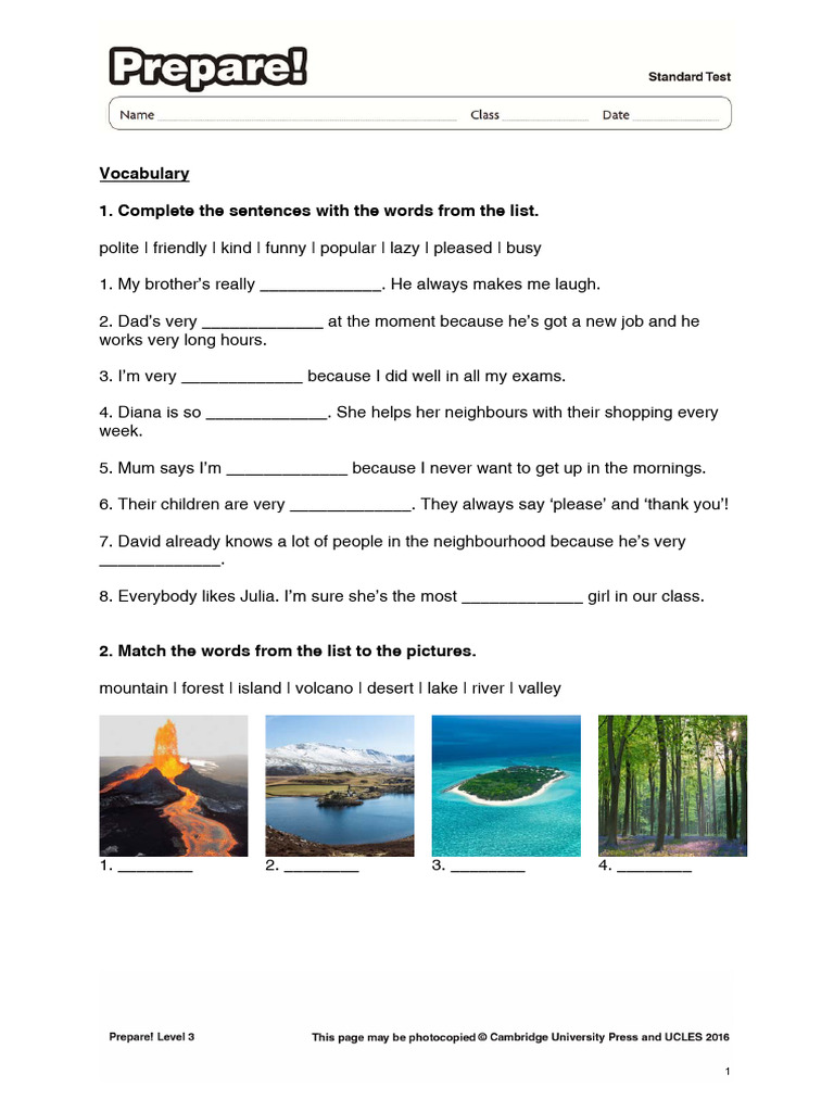 PRE-TT-1S Without Answers | PDF