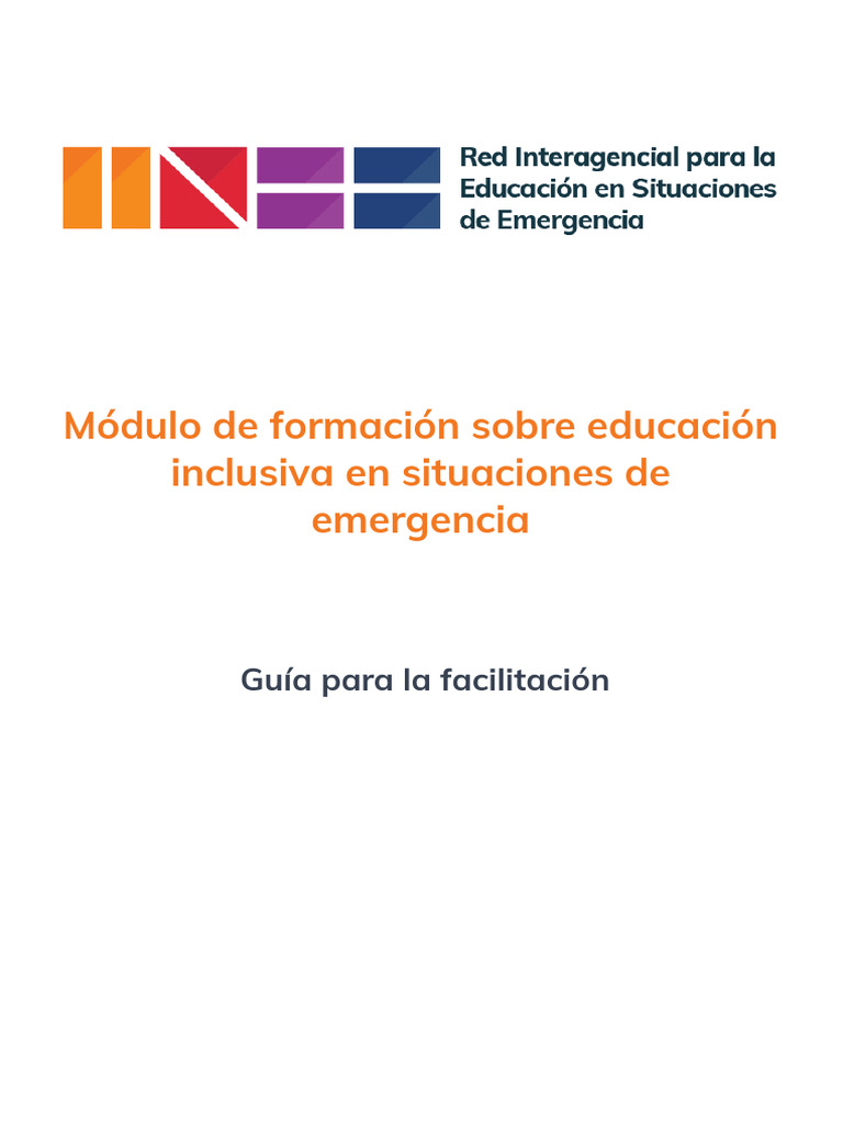 IE Training Module - Facilitator Guide - ES | PDF | Enseñando | Inclusión (Educación)