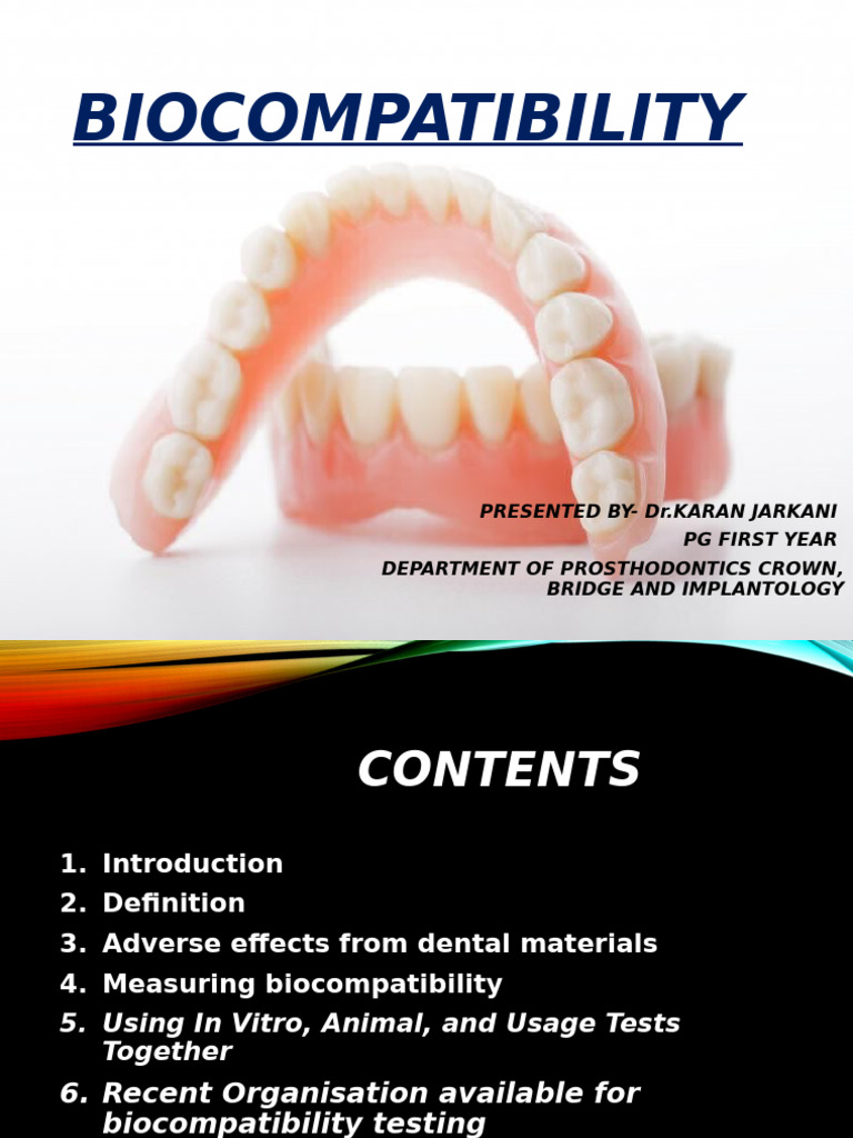 Biocompatibility 1 2 | PDF | Inflammation | Dental Implant
