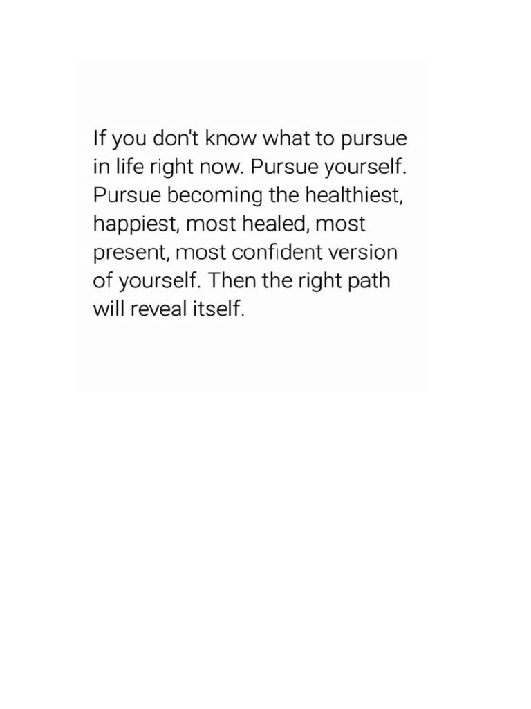 Pursue Yourself | PDF