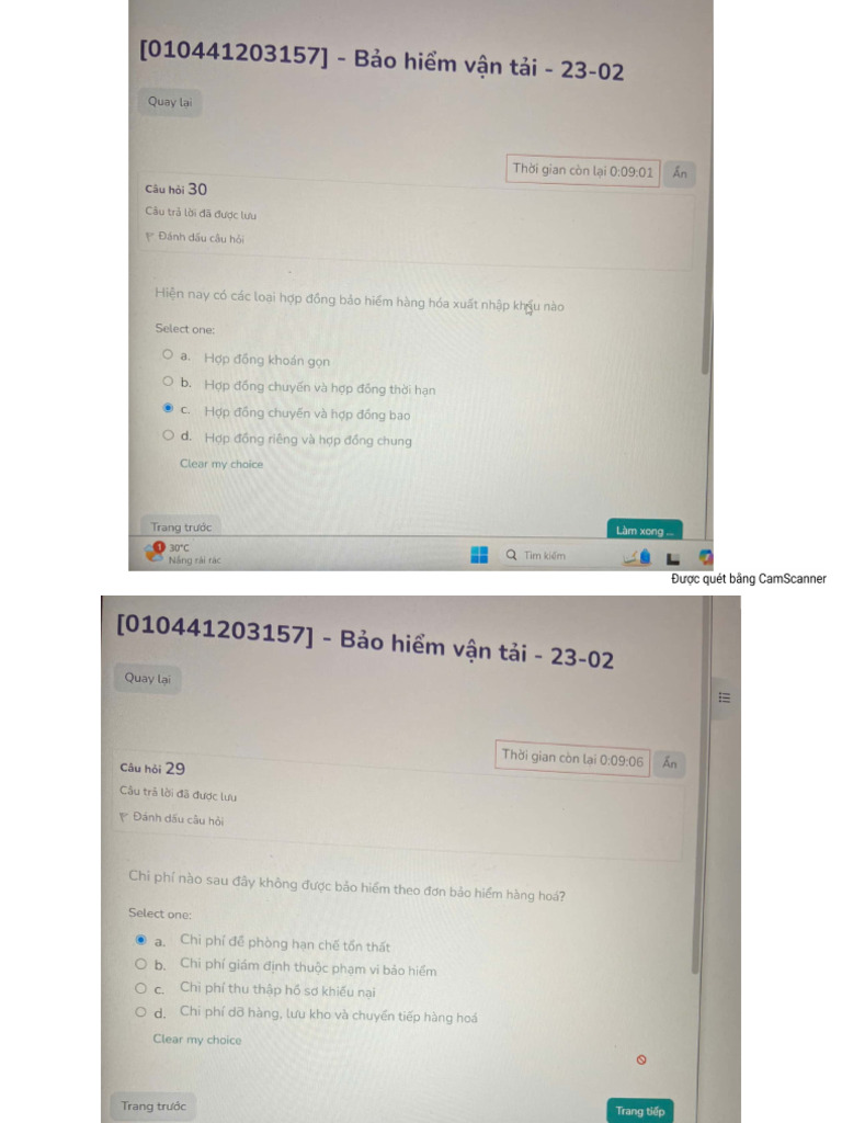 BHVT Câu Hỏi Elearning | PDF