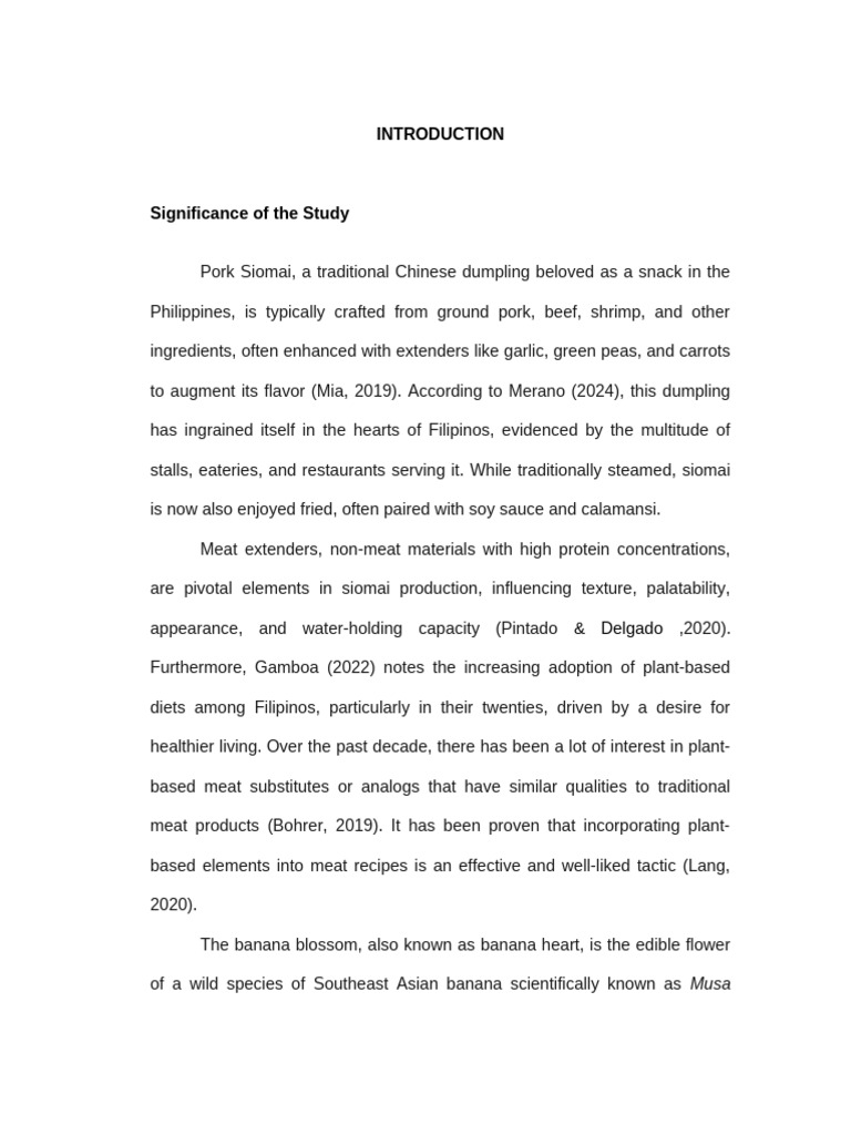 Plant-Based Extenders in Pork Siomai | PDF | Meat | Vegetables