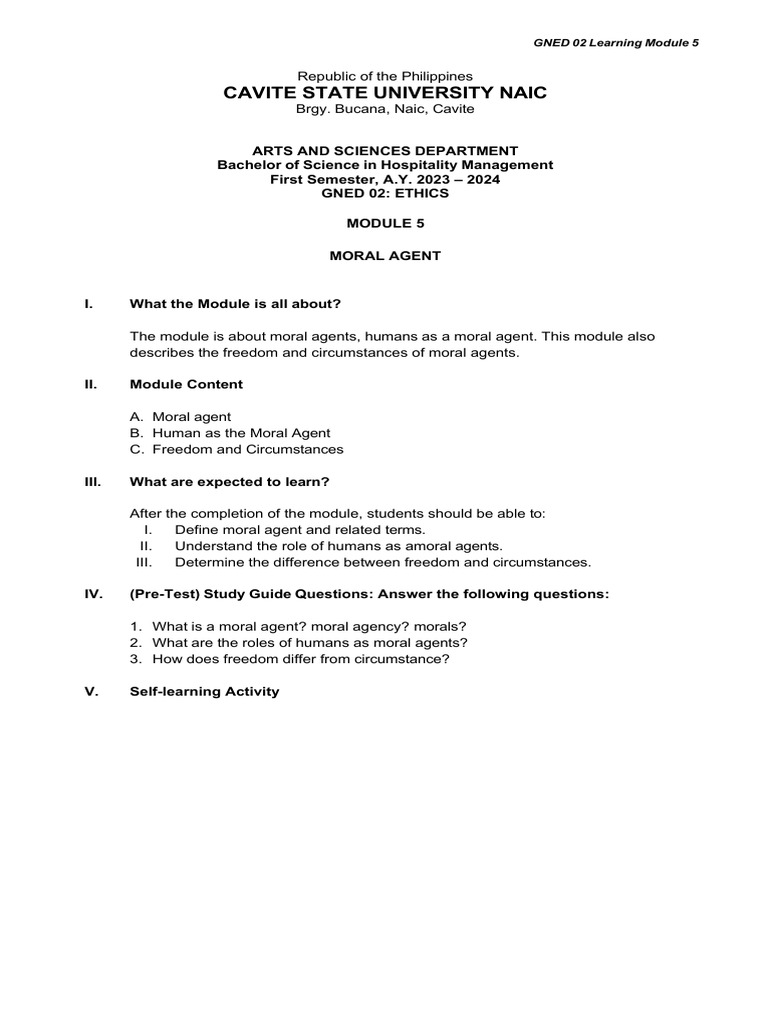 MODULE-05 | PDF | Morality | Experience