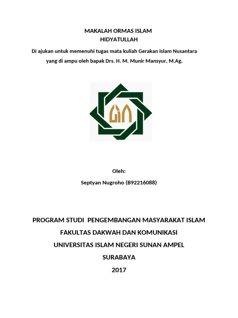 MAKALAH ORMAS ISLAM | PDF