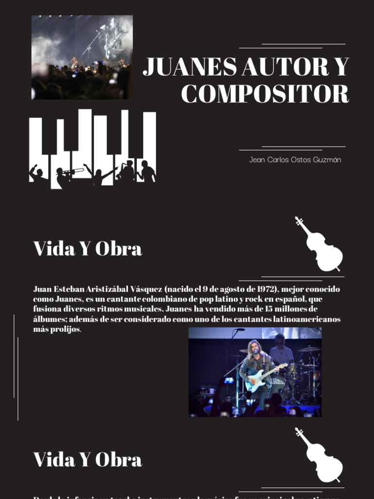 Biografía de Juanes, cantante colombiano | PDF | Musica Popular ...