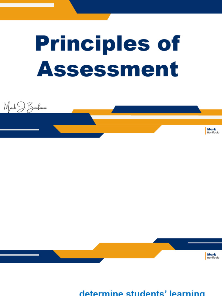 Key Principles of Effective Assessment | PDF | Educational Assessment ...