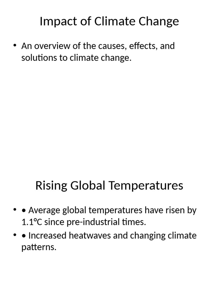 Impact of Climate Change | PDF